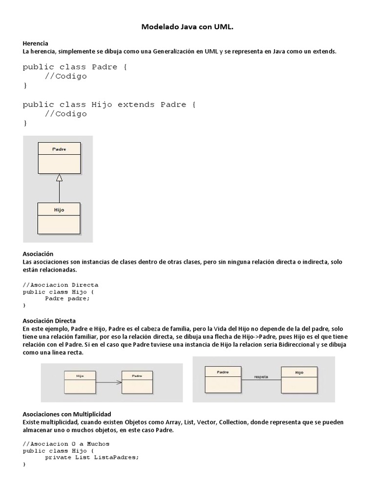 Asociaciones y Multiplicidad en UML | PDF | Artes del Lenguaje y ...