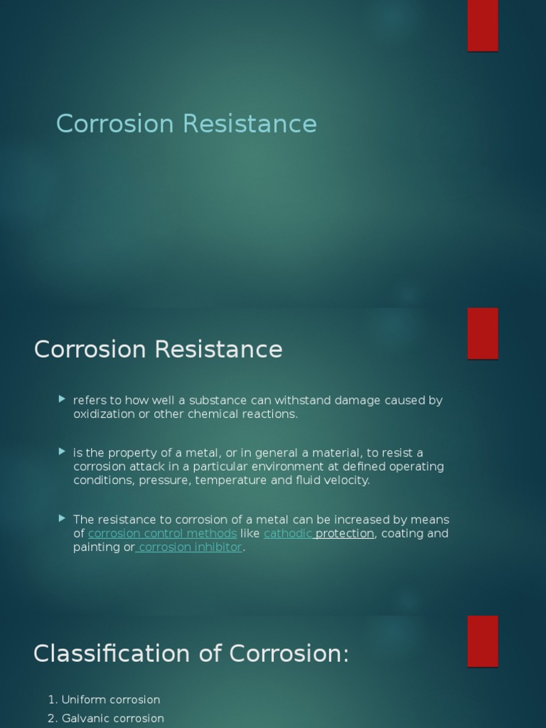 Corrosion Resistance | PDF | Corrosion | Crystalline Solids