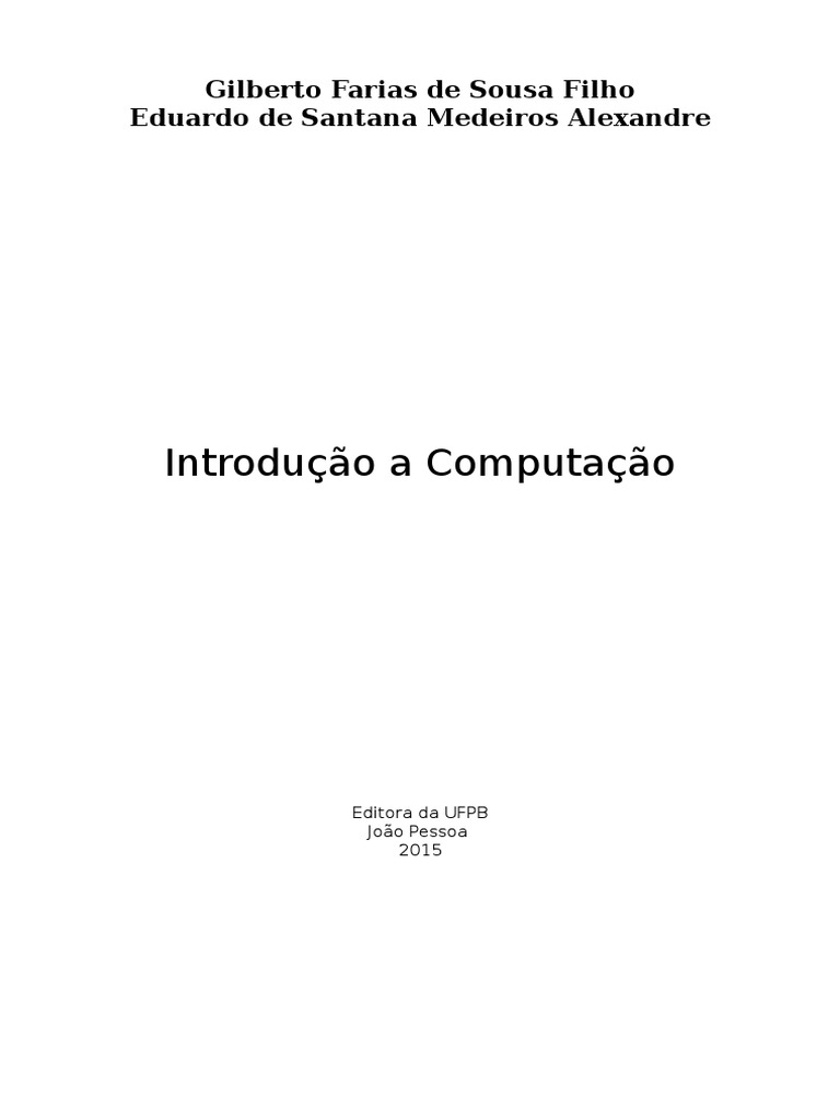 Introducao A Computacao Livro v1.1.2 | PDF | Alan Turing | PCs ...