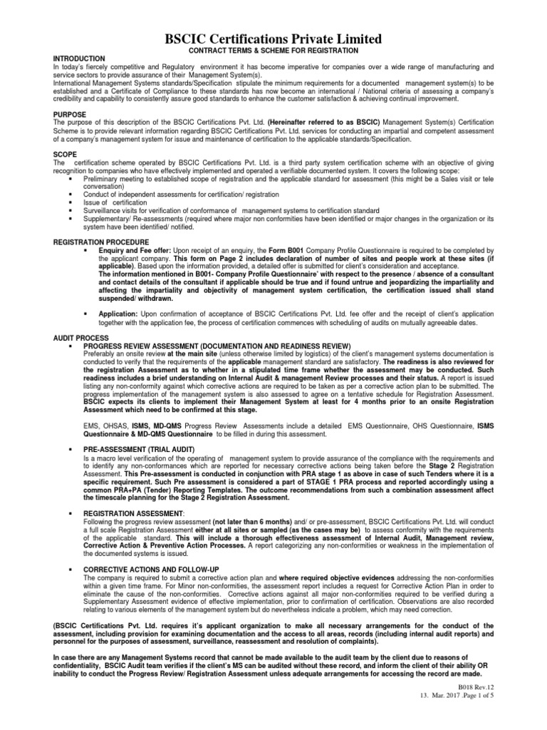 Bscic Info | Download Free PDF | Indemnity | Audit