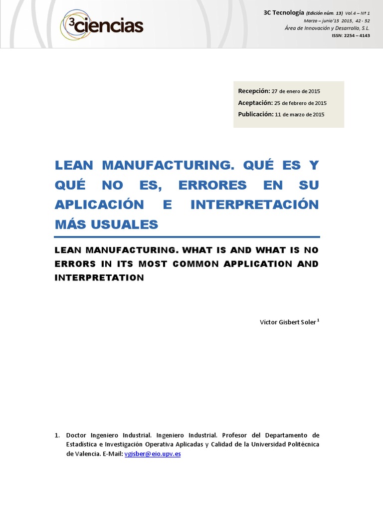 Lean Manufacturing PDF | PDF | Lean Manufacturing | Residuos