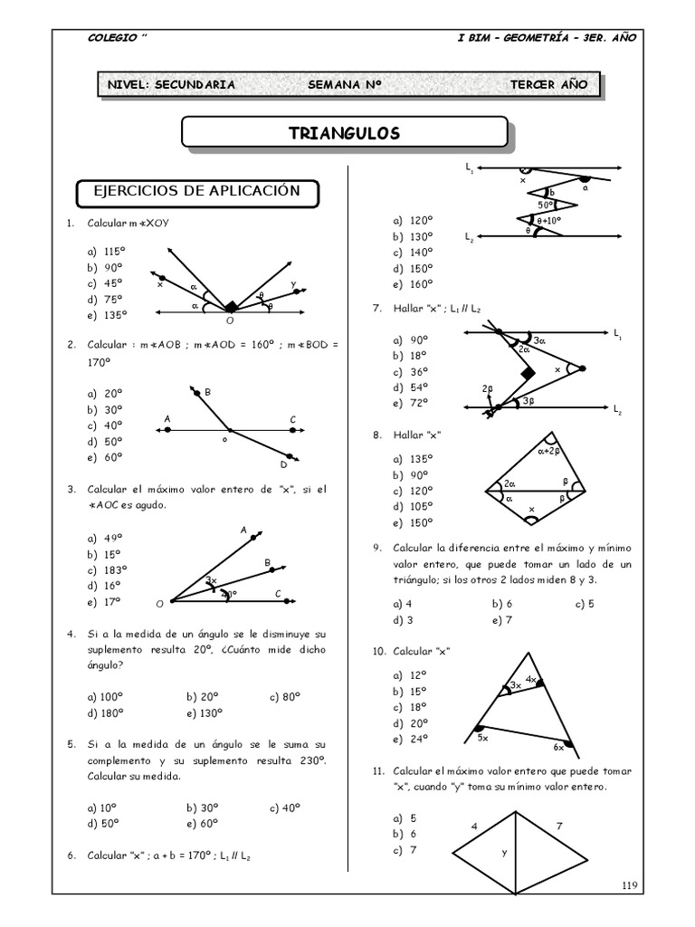 Repaso Geometria Tercero | PDF
