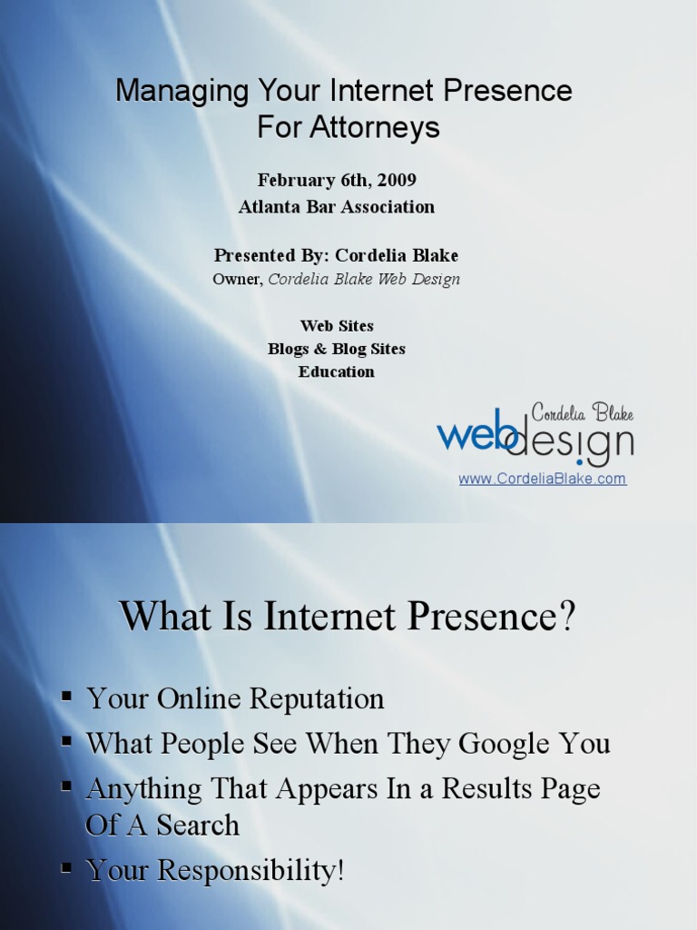 Online Presence Tips for Lawyers | PDF | Search Engine Optimization ...