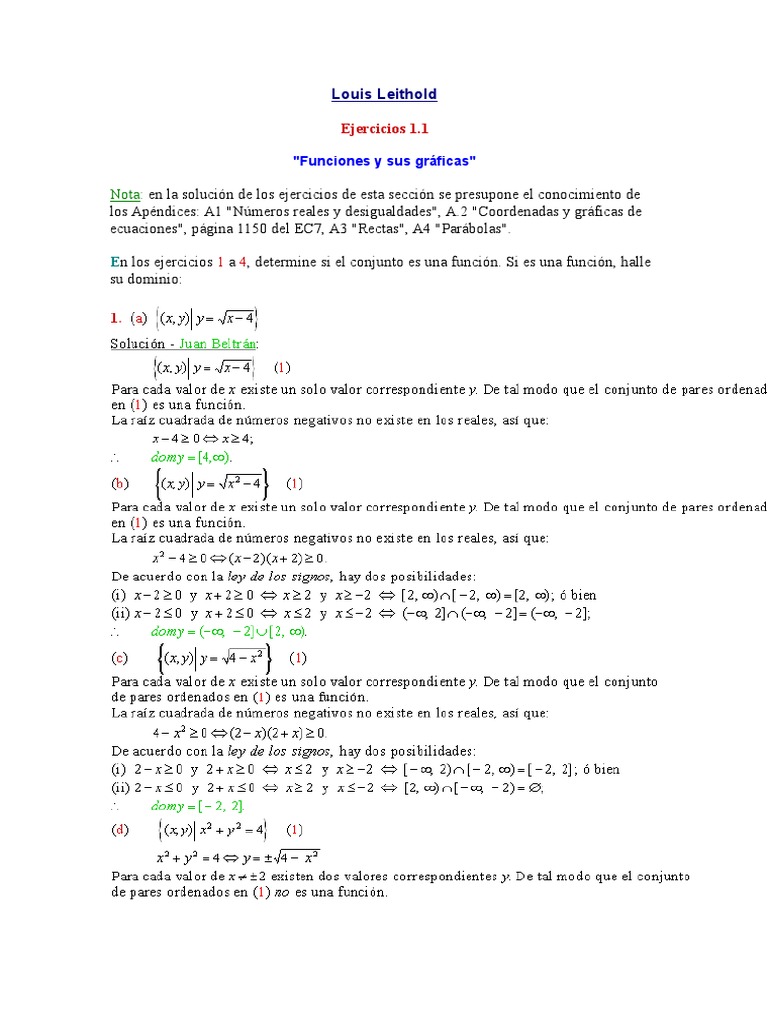 Louis Leithold Soluciones | PDF | Integral | Series (Matemáticas)