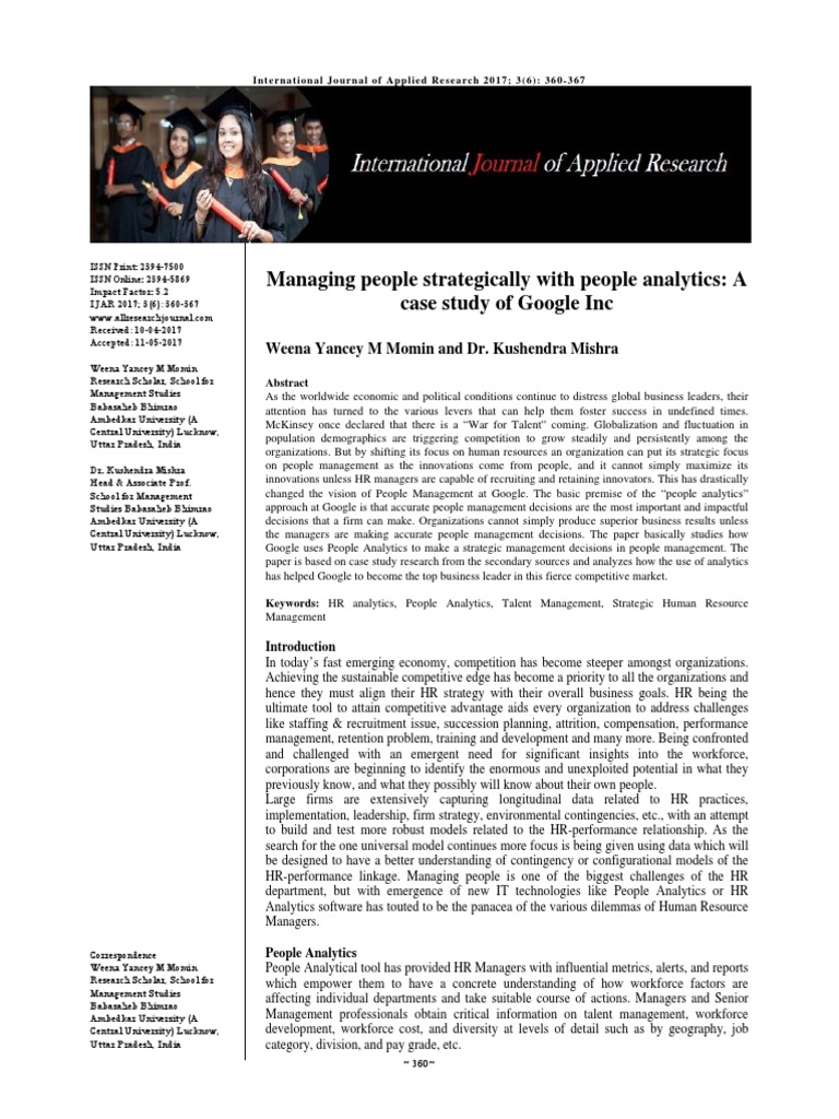 Managing People Strategically | PDF | Analytics | Google Managing People Strategically | PDF | Analytics | Google