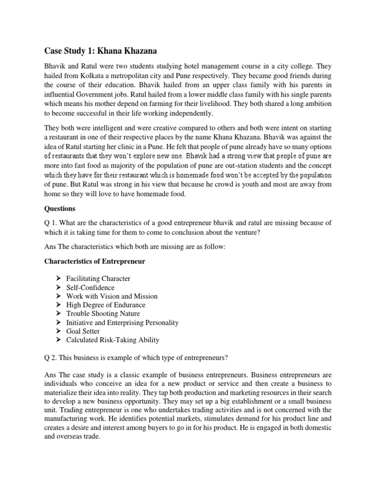 Case Studies - Entrepreneurship Management | Depreciation ...