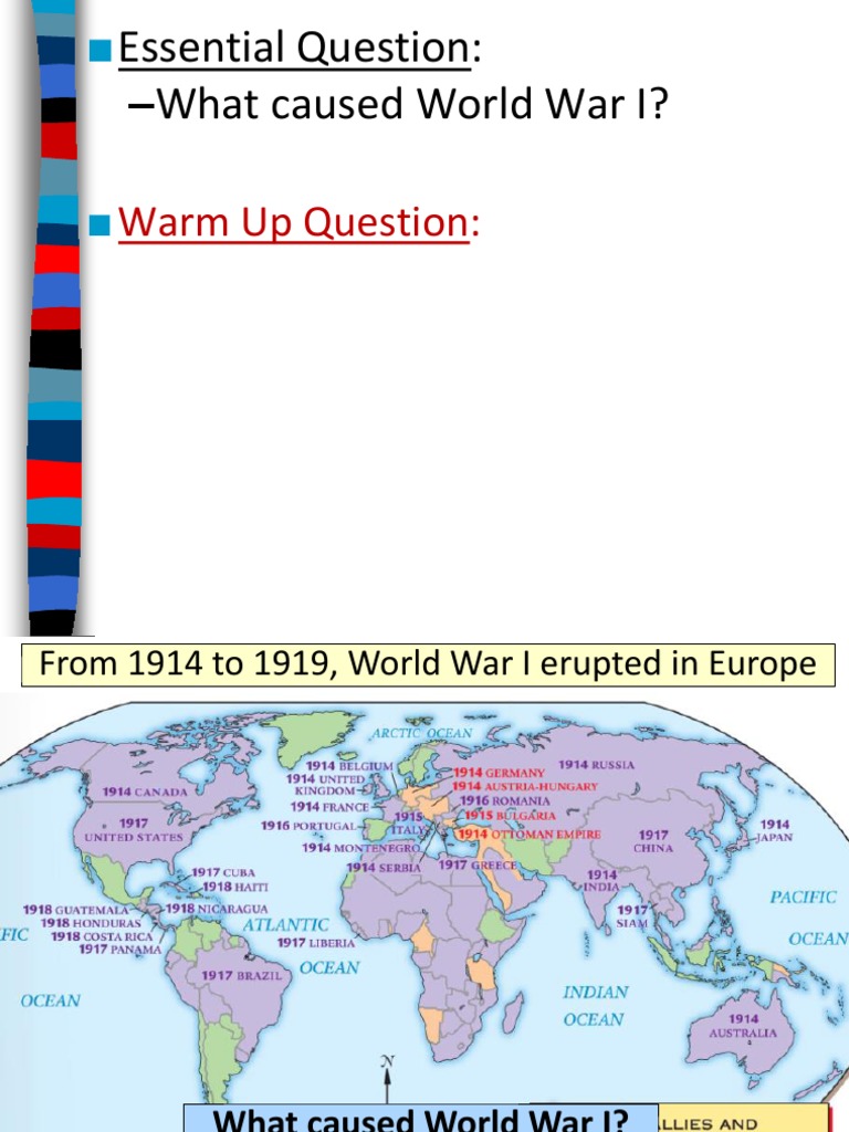 Essential Question: - What Caused World War I? | PDF | World War I ...
