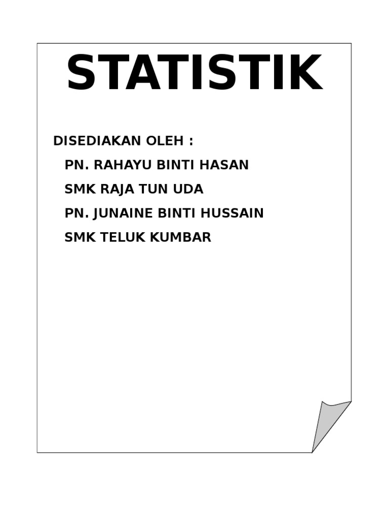 Panduan Statistik untuk Pelajar SPM | PDF