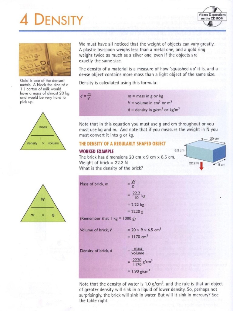 Igcse Physics 4 Density Pdf