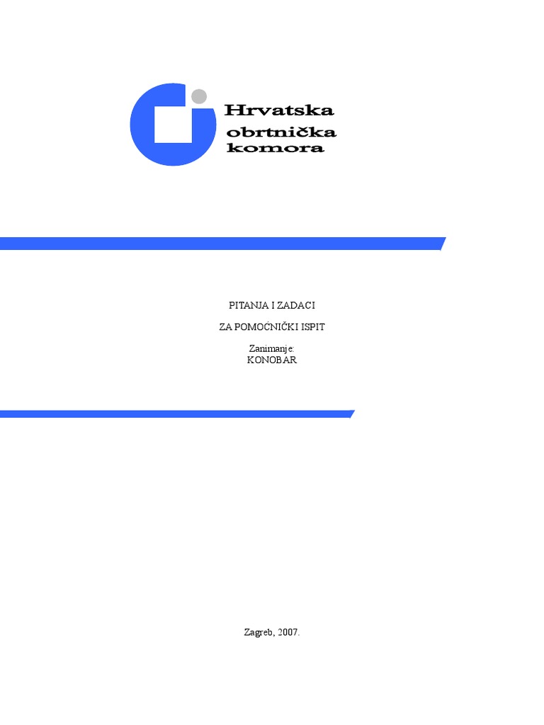 Katalog Ispitnih Pitanja I Odgovora Za Pomocnicki Ispit Kon | PDF