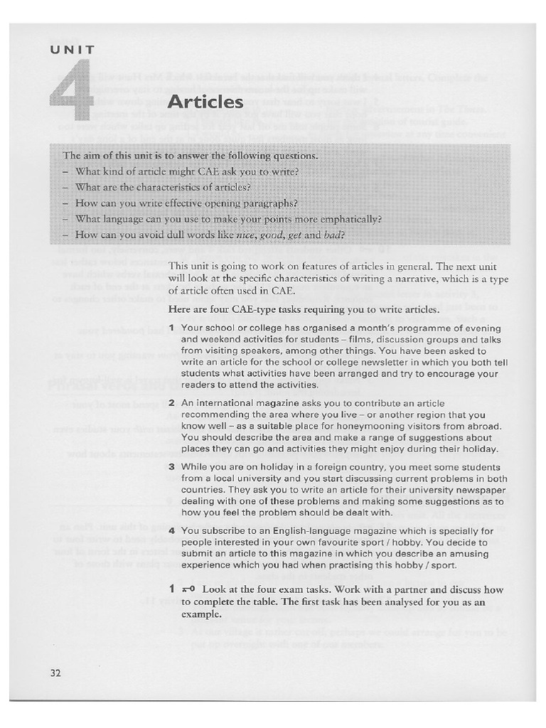 How To Write Articles C1 | PDF