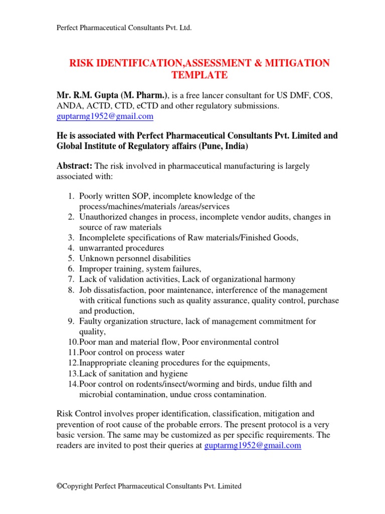 Risk Assessment Template 1.2 PDF | PDF | Risk | Business