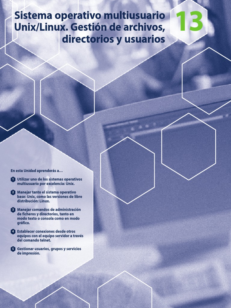 Gestión de archivos, directorios y usuarios en sistemas operativos Unix ...
