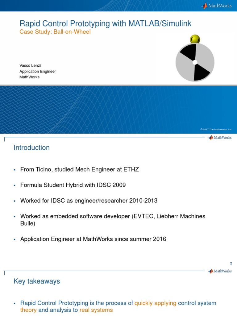HANDOUT - Rapid Control Prototyping With MATLAB PDF | PDF | Software Prototyping | Matlab
