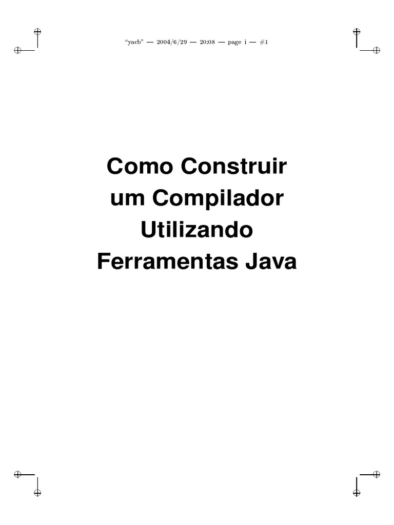 Como Construir Um Compilador Utilizando Ferramentas Java PDF | PDF ...