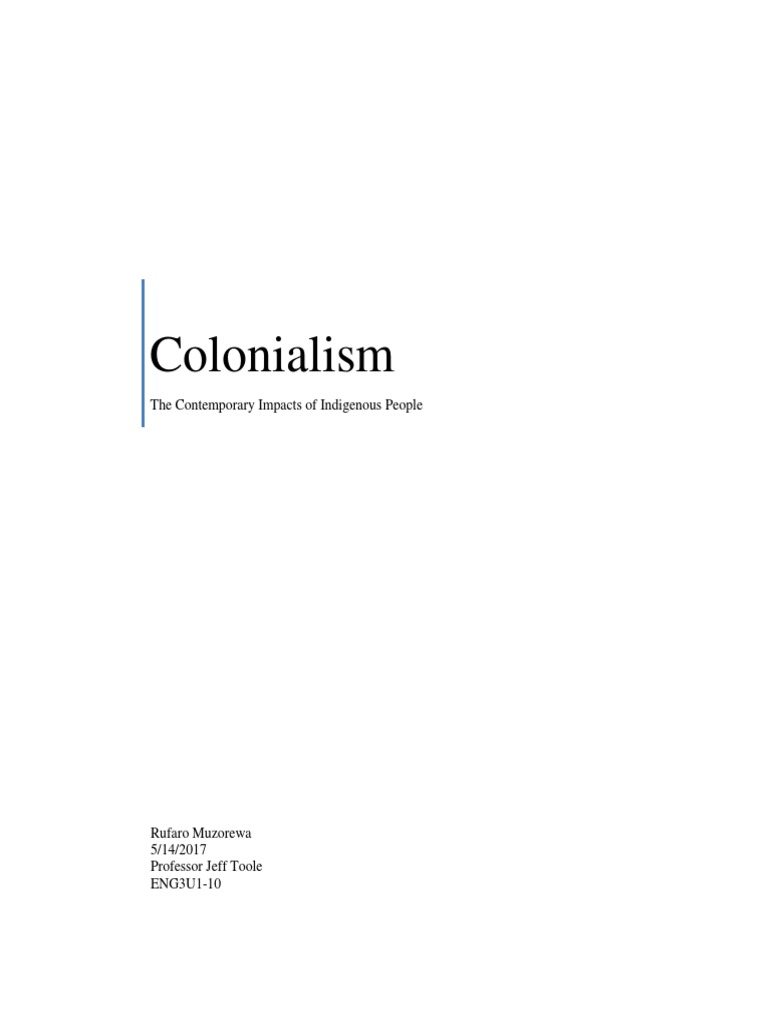 Impacts of Colonization | PDF | Colonialism | Indigenous Peoples