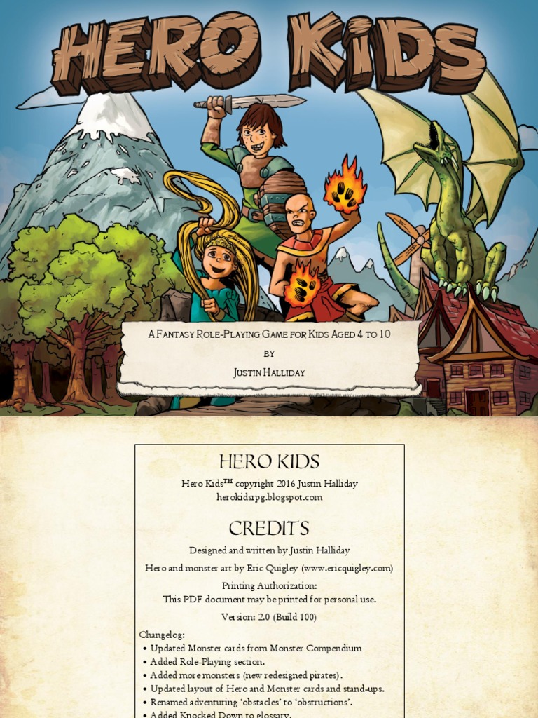Hero Kids - Fantasy RPG | Download Free PDF | Role Playing Games | Dice