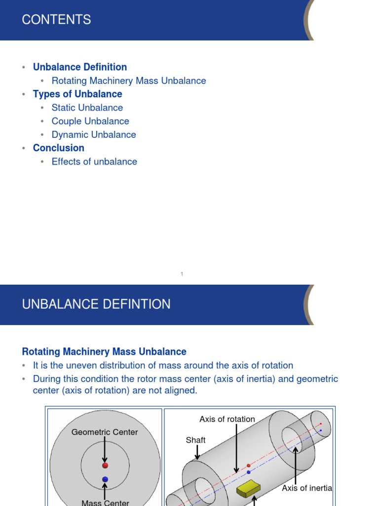 Unbalance Definition: Rotating Machinery Mass Unbalance | PDF