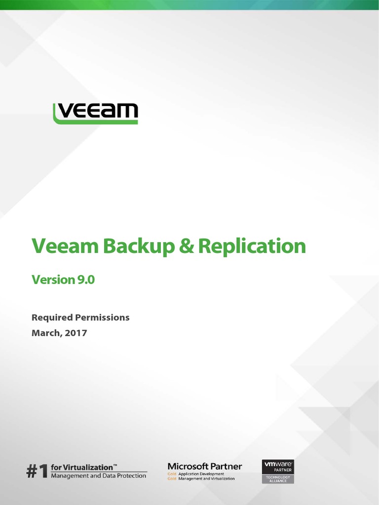 Veeam Backup 9 0 Permissions | PDF | Data Management | Utility Software