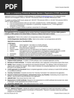 CVOR Application | PDF