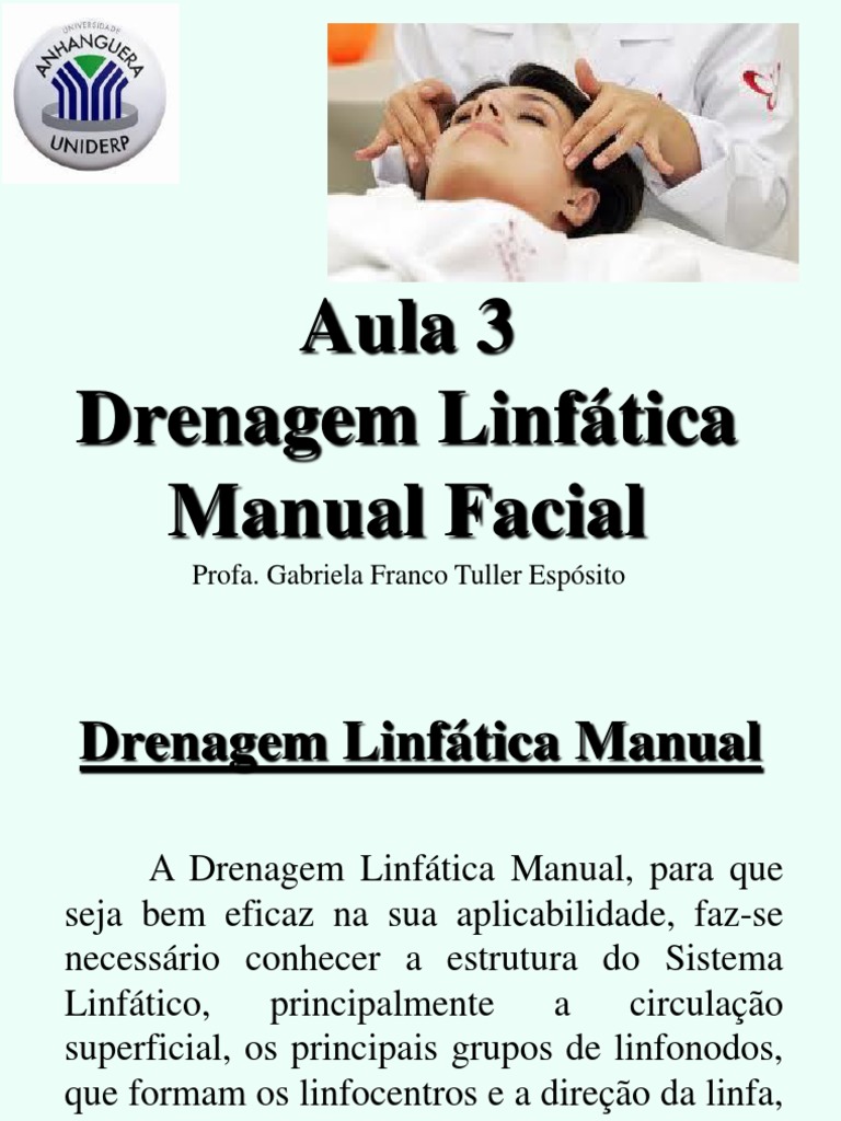 Drenagem Linfática Facial: Técnica e Aplicação | PDF | Sistema ...