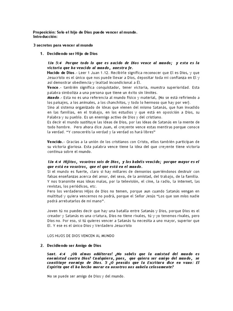 Como Vencer Al Mundo | PDF | Dios | Jesús