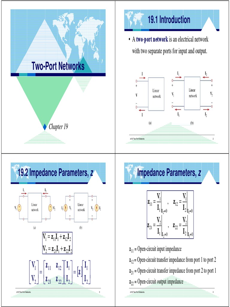 ch19 Two-Port Networks PDF | PDF | Applied Mathematics | Electrical Engineering