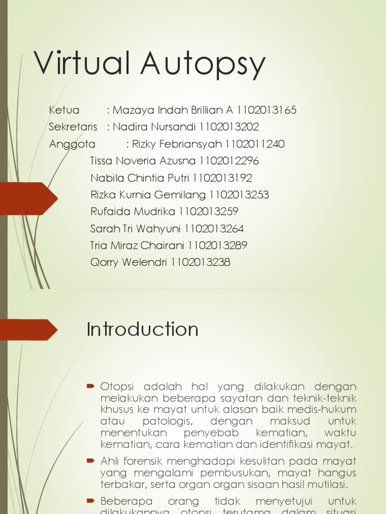 Virtual Autopsy | PDF | Ilmu Sosial