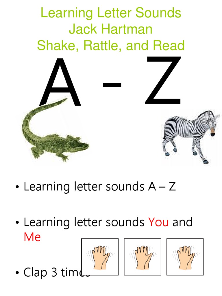 Learning Letter Sounds Jack Hartman Shake, Rattle, and Read | PDF