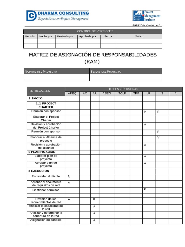 Matriz de Responsabilidades de Proyecto | PDF | Software | Informática