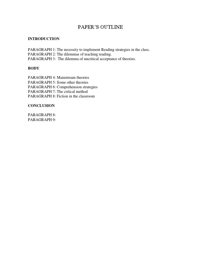 Outlined Paper | PDF