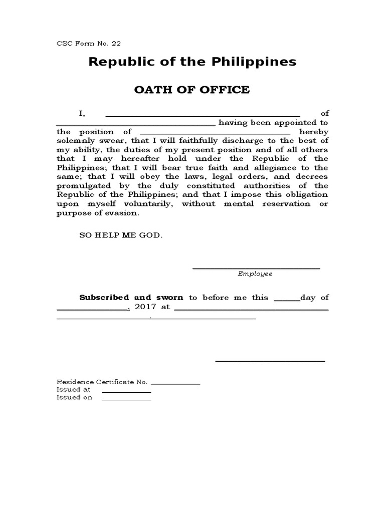Oath of Office | PDF | Law