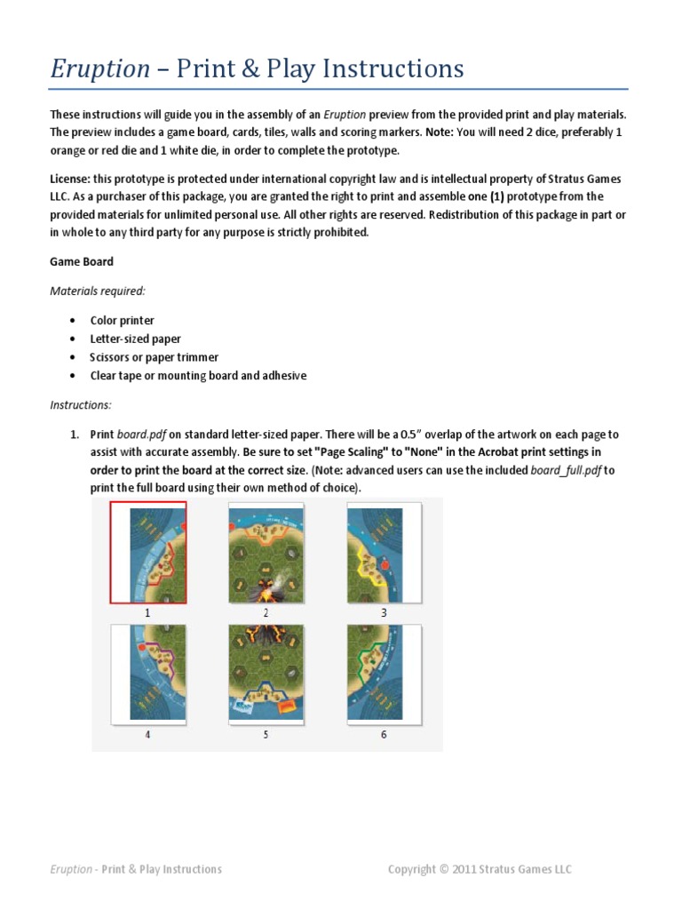 Print and Play Instructions | PDF | Computing And Information Technology
