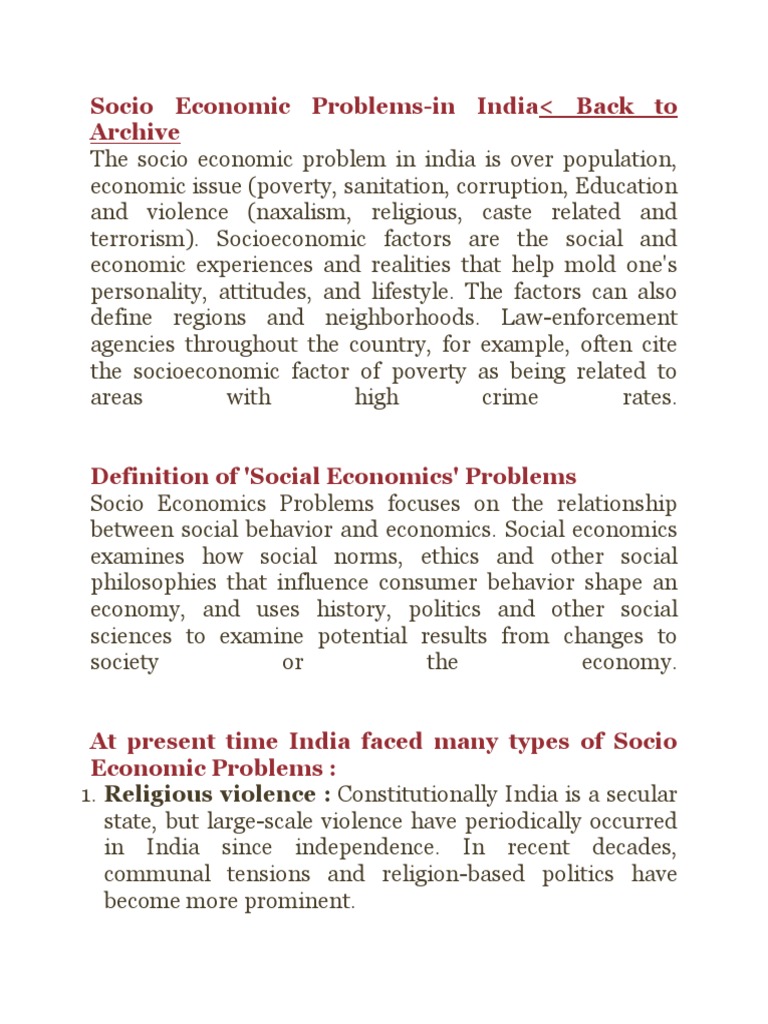 Socio Economic Problems | Violence | Pakistan