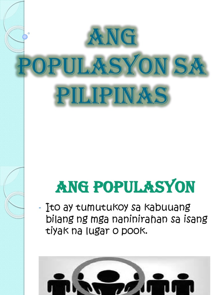 Ang Populasyon NG Pilipinas | PDF