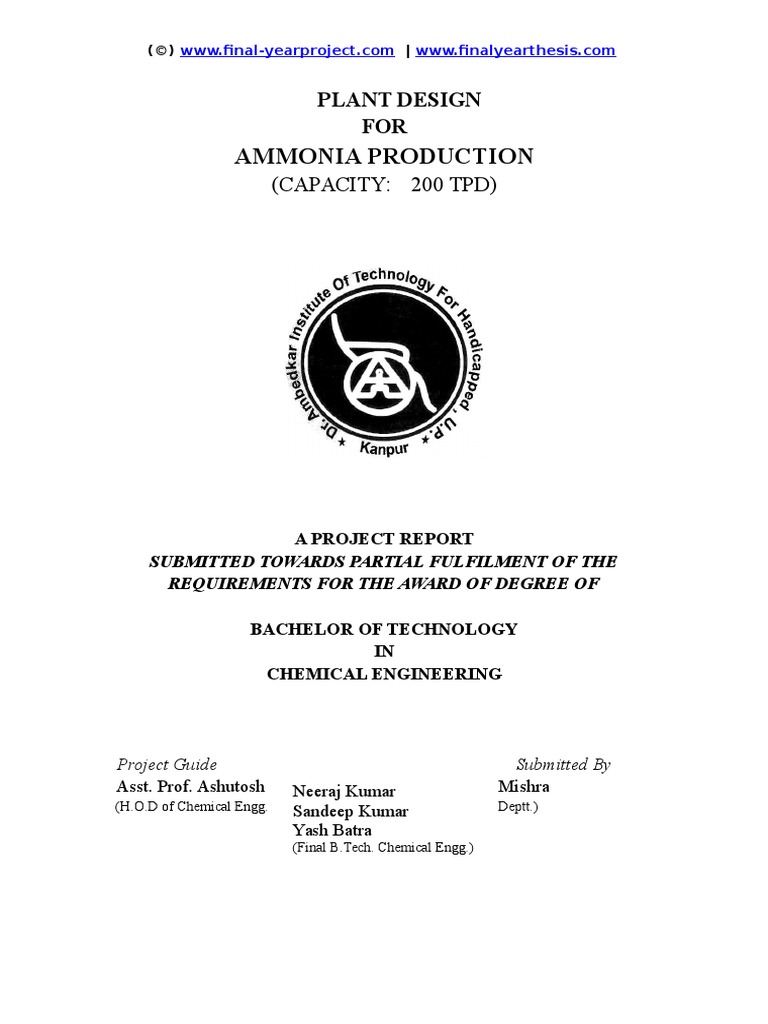Ammonia Plant Design | PDF | Ammonia | Liquids