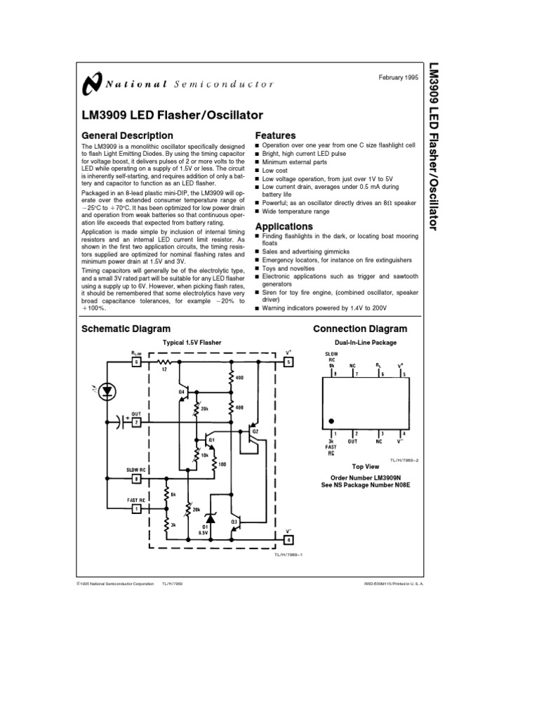 LM3909 Integrado Flash | PDF | Capacitor | Flashlight