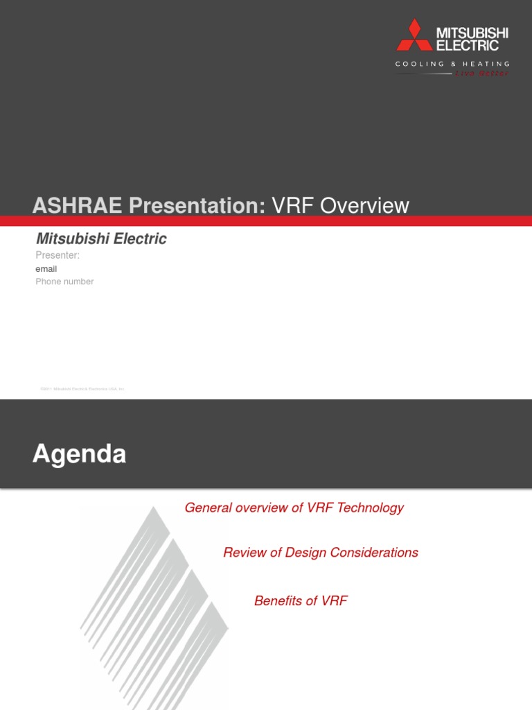 ASHRAE Presentation:: VRF Overview | PDF | Hvac | Heat Pump