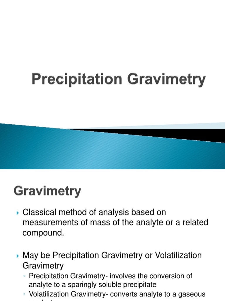 Gravimetric Analysis: Principles and Procedures | PDF | Filtration ...
