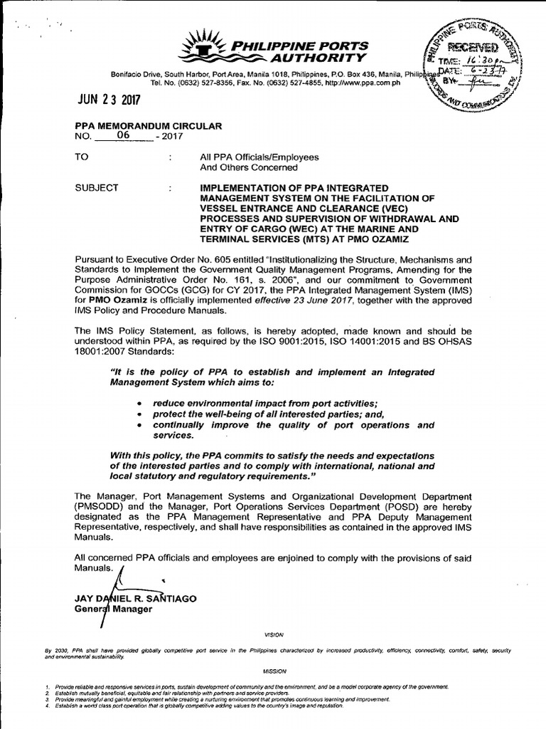 Philippine Ports Authority | PDF | Employment | Government