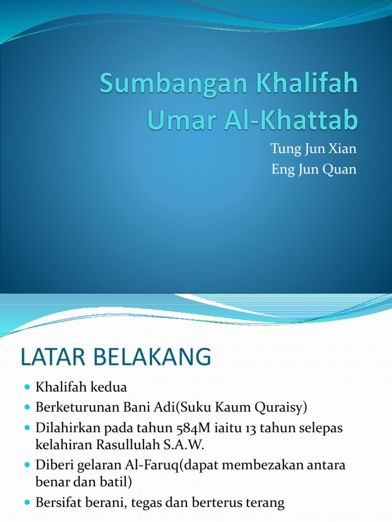 Sumbangan Khalifah Umar Al Khattab Sejarah Stpm Pdf