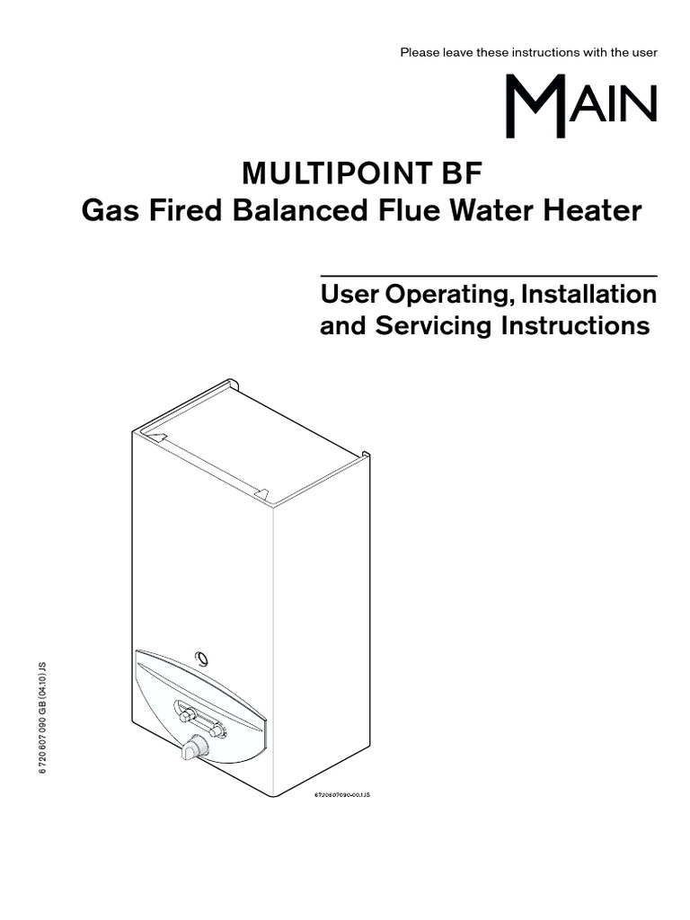 Main Multipoint BF Guide | PDF | Water Heating | Valve