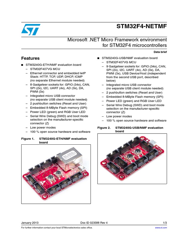 Microsoft .NET Micro Framework Environment For STM32F4 | PDF ...