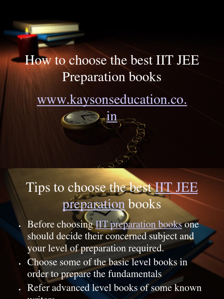 How To Choose The Best IIT JEE Preparation Books | PDF