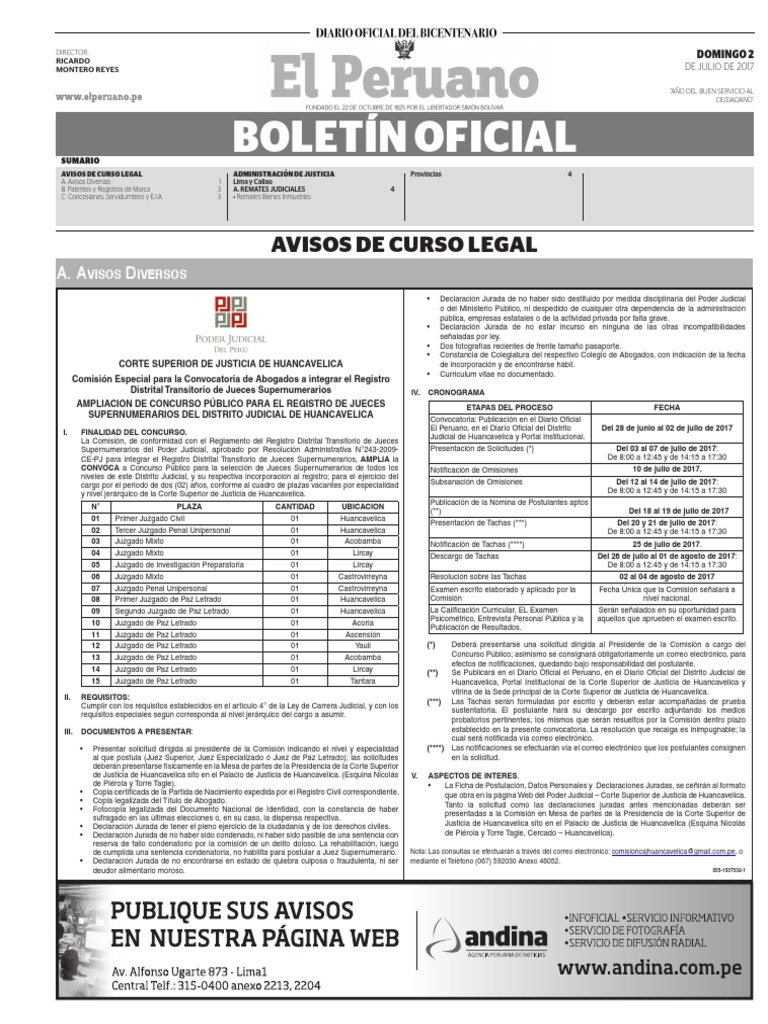Diario Oficial El Peruano Edición 9744 02 De Julio De 2017 Pdf