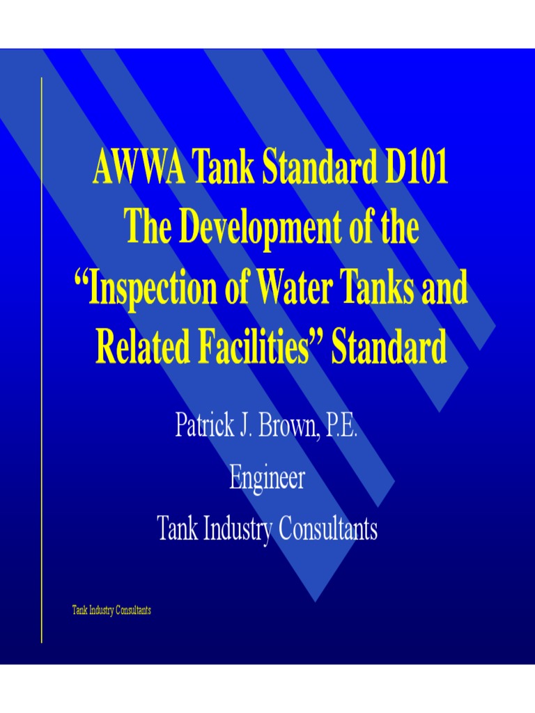 AWWA Tank Standard D101 PDF | PDF | Industries | Water