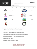 Salitang Magkatugma Worksheet | PDF