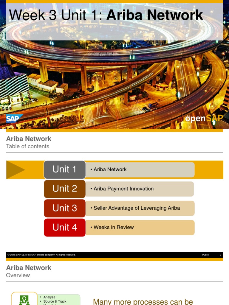 OpenSAP Bnar1 Week 3 Unit 1 An Presentation | PDF | Invoice | Procurement