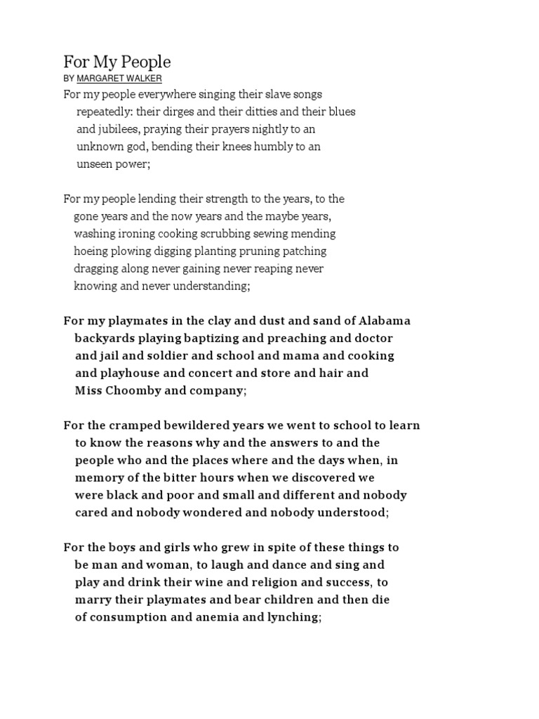 For My People: A Call for Unity | PDF | Religion And Belief