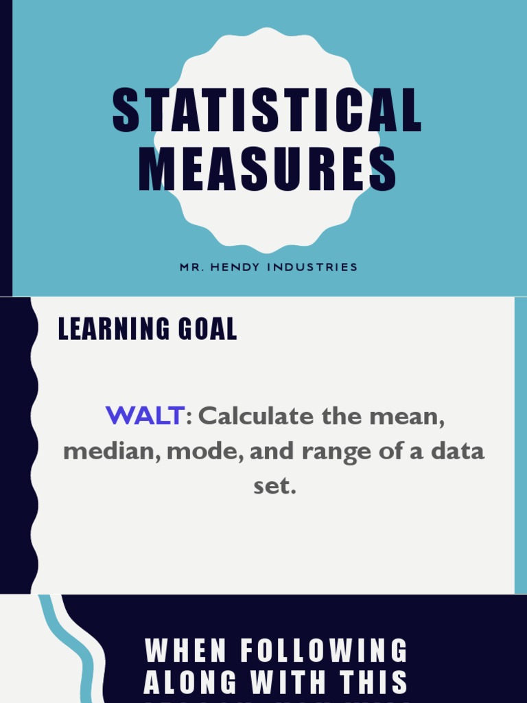 statistical measures | Mean | Median